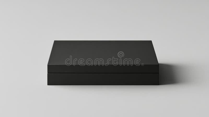 Luxury Rectangular Matte Black Box Mockup on Deep Grey Background ...