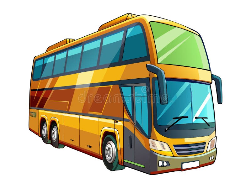 Luxury Red Bus 3d Vector Sticker Design Stock Vector - Illustration of ...