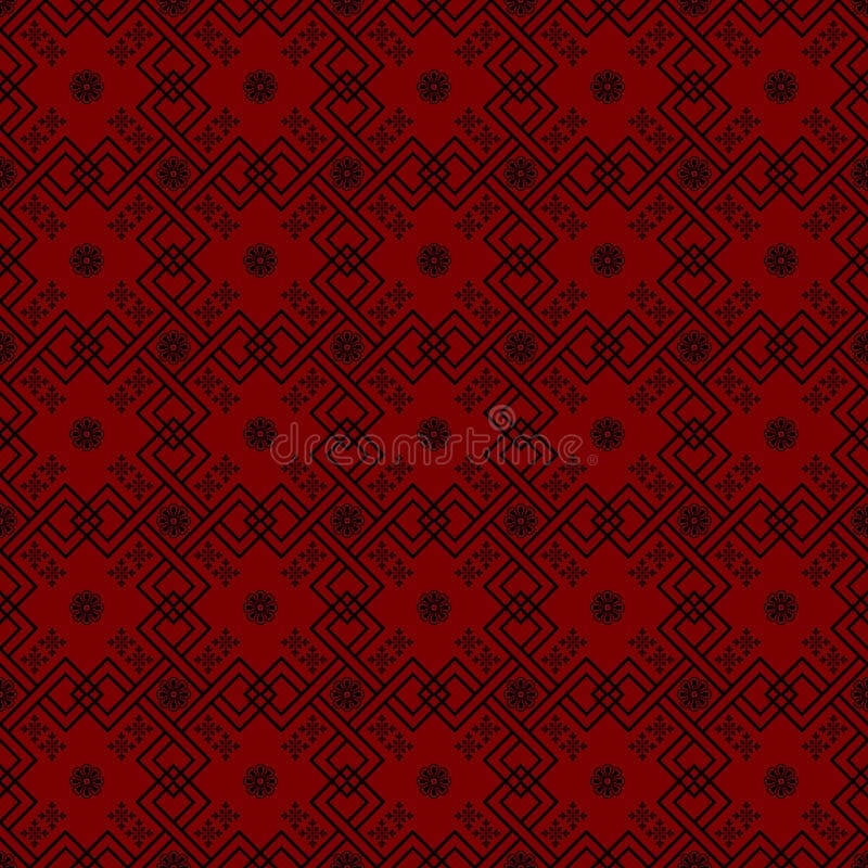 Luxury Red Floral Wallpaper Stock Illustration - Illustration of ...