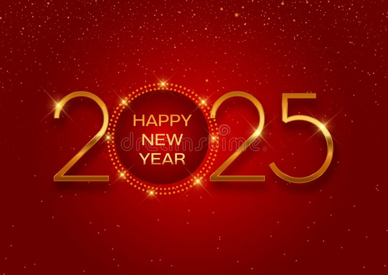 Luxury Red and Gold Happy New Year Background Design Stock Vector ...