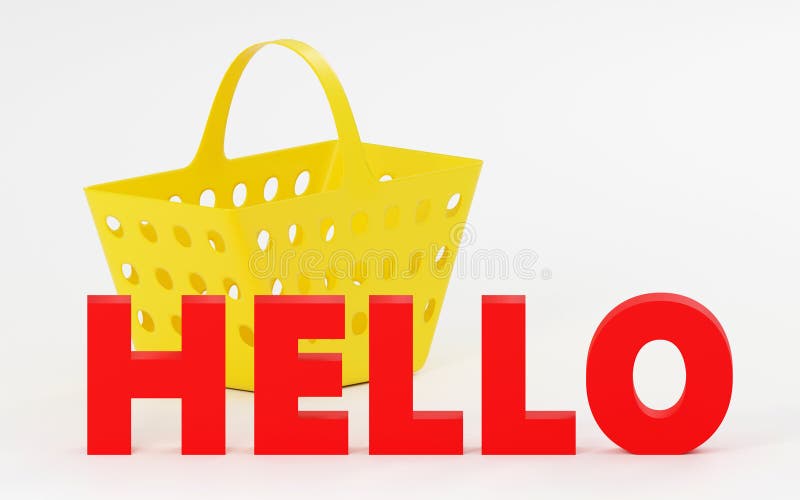 Luxury Red Inscription Hello on Grey Podium, Soft Light, Smooth ...