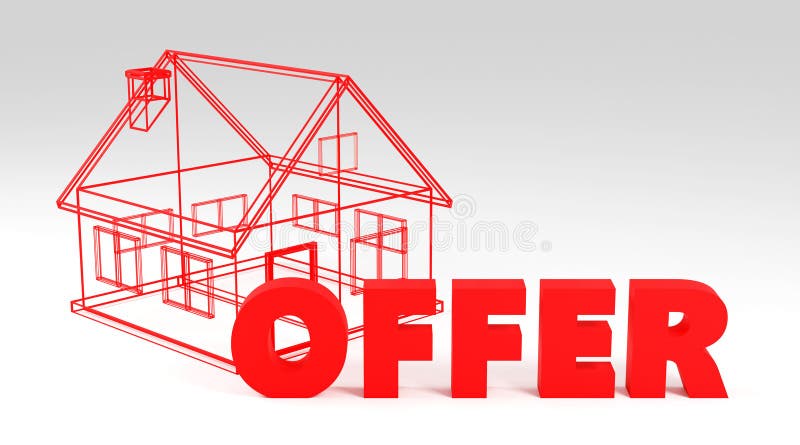 Luxury Red Inscription Offer on Grey Podium, Soft Light, Smooth ...