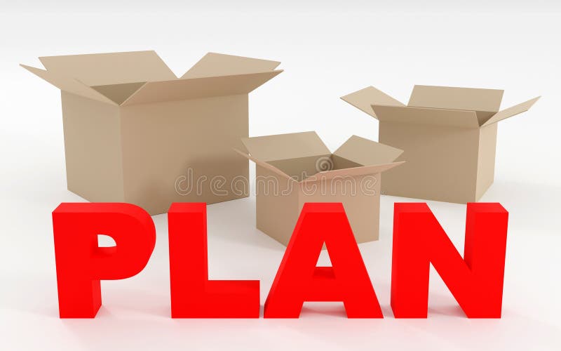 Luxury Red Inscription Plan with Empty Boxes, Soft Light, Light ...