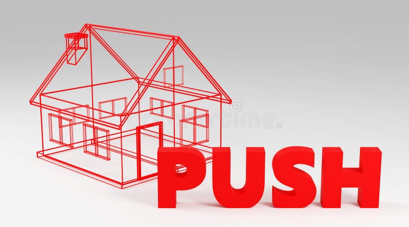 Luxury Red Inscription Push on White Podium, Soft Light, Smooth ...