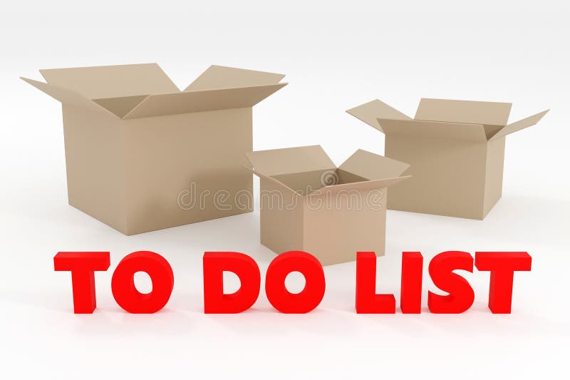 Luxury Red Inscription To Do List on Grey Podium with Empty Boxes, Soft ...