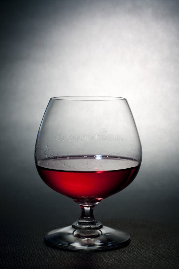 Luxury Red Liqueur on Balloon Crysal Glass Stock Photo - Image of ...