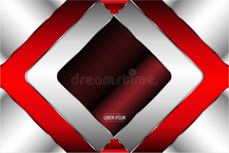 Luxury of Red Metallic Background with Silver Glossy Modern Design ...