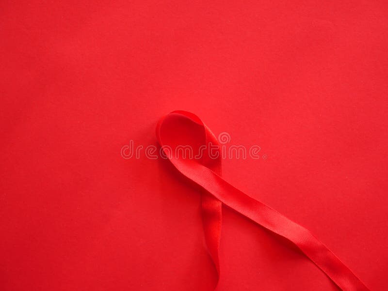Luxury Red Ribbon on Red Cotton Fabric Background Stock Image - Image ...