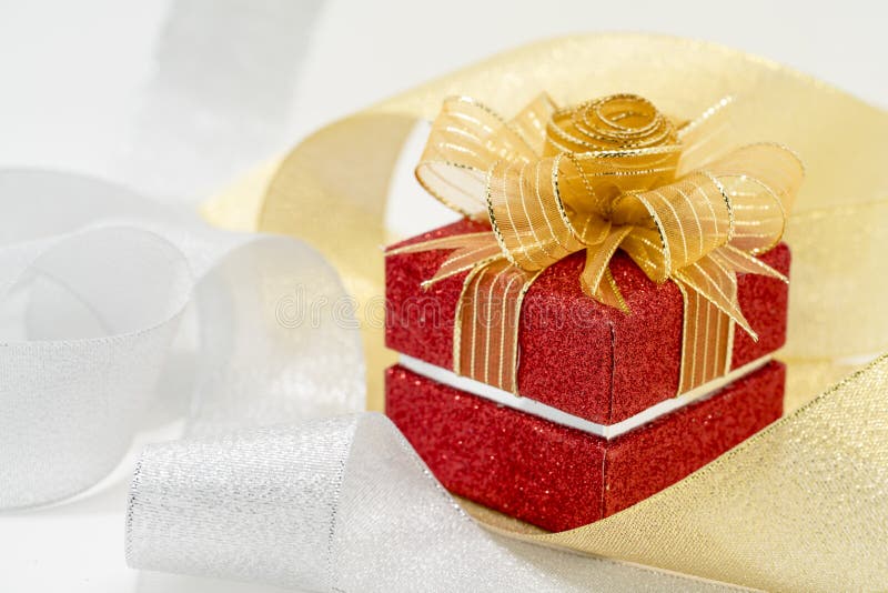 Luxury Red Sparkle Gift Box Stock Photo - Image of birthday, magical ...