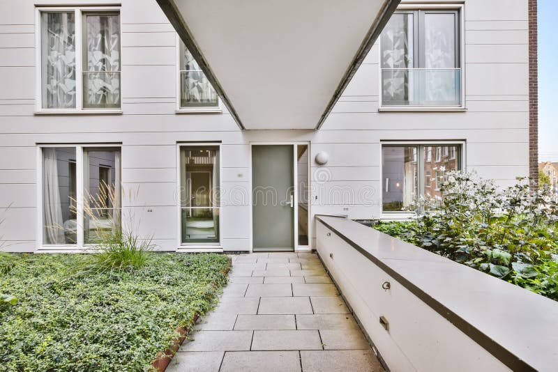 Luxury Residential Building Stock Photo - Image of townhouse, window ...