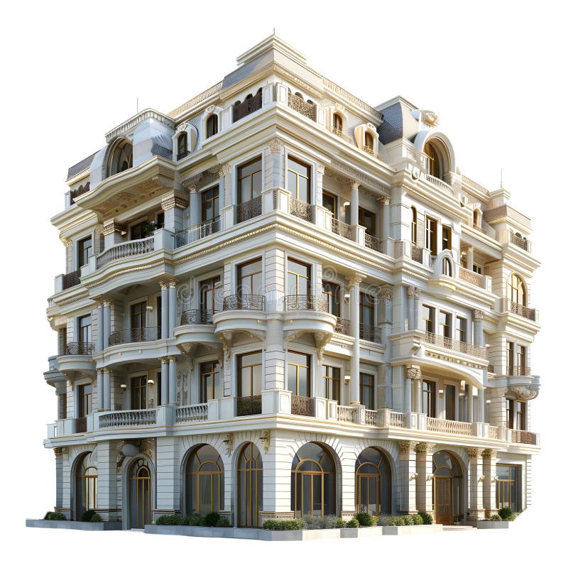Luxury Residential Building on Transparent Background - Ai Generated ...