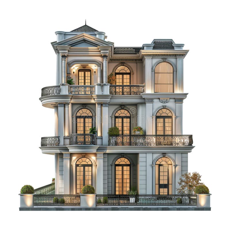 Luxury Residential Building on Transparent Background - Ai Generated ...