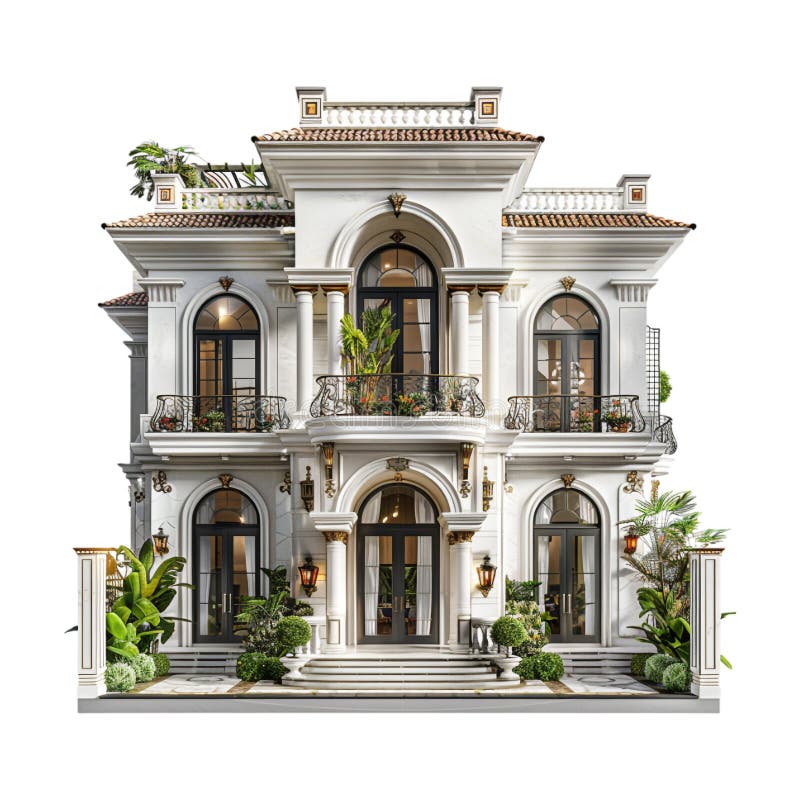 Luxury Residential Building on Transparent Background - Ai Generated ...