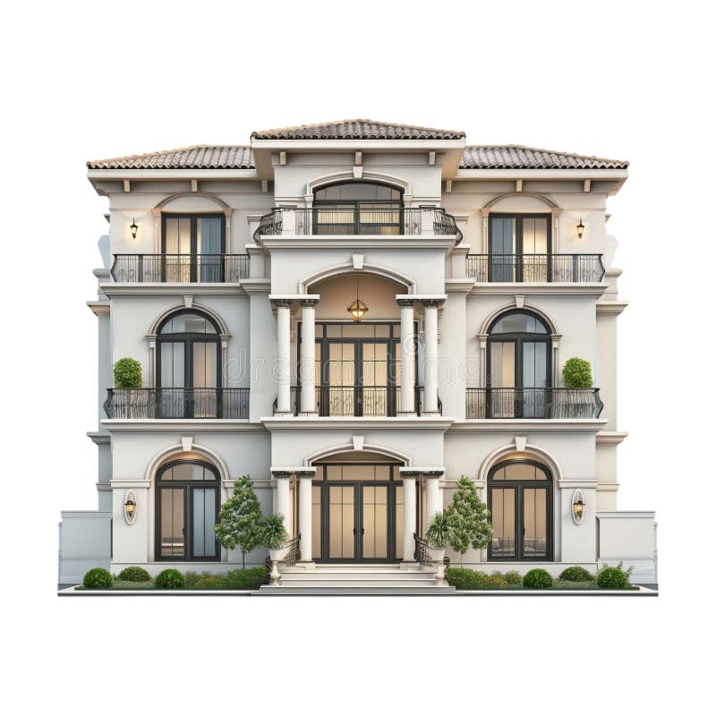 Luxury Residential Building on Transparent Background - Ai Generated ...