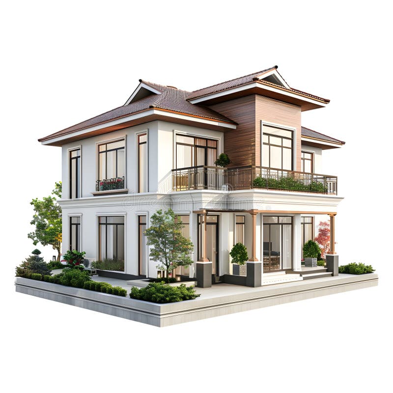Luxury Residential House or Home on Transparent Background - Ai ...