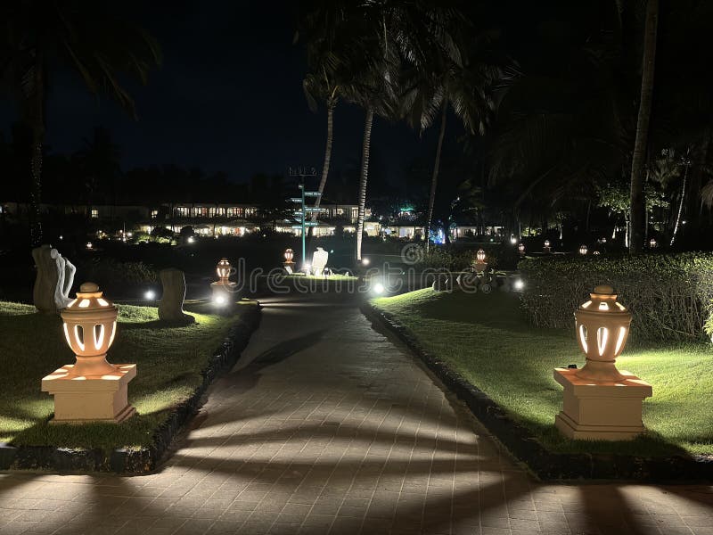 Luxury Resort Night stock photo. Image of beachgarden - 319153106