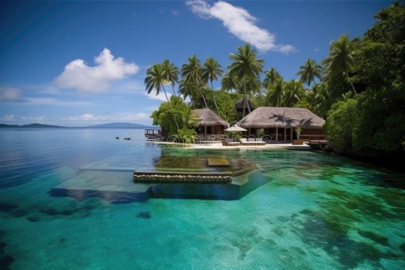 Luxury Resort on Remote Island, with Infinity Pool and Private Beach ...