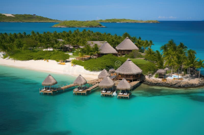 Luxury Resort, Surrounded by Endless Blue Waters and White Sand Beaches ...