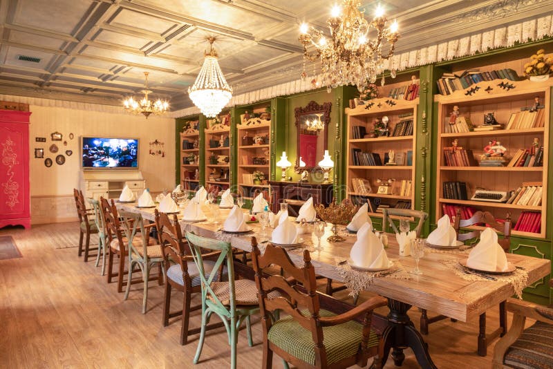 Luxury Restaurant Banquet Hall Event Room Editorial Photography - Image ...