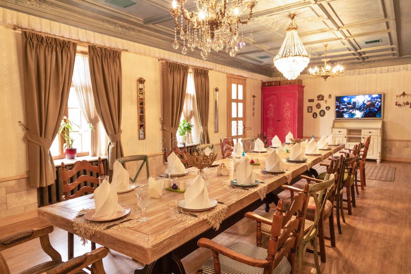 Luxury Restaurant Banquet Hall Event Room Editorial Stock Photo - Image ...