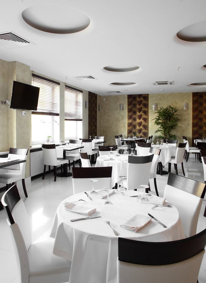 Luxury Restaurant in European Style Stock Image - Image of european ...