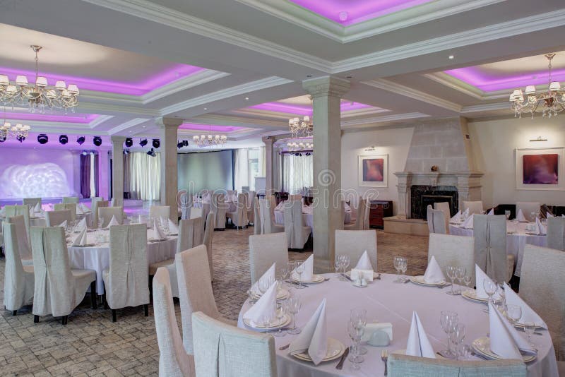 Luxury Restaurant in European Style Stock Image - Image of decoration ...