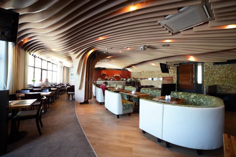 Luxury Restaurant in European Style Stock Photo - Image of economy ...
