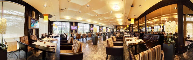 Luxury Restaurant in European Style Stock Photo - Image of chair ...