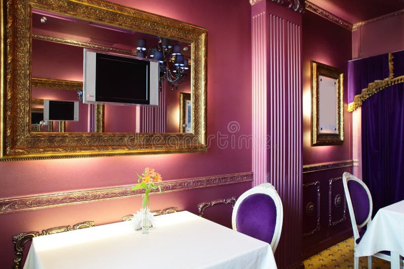 Luxury Restaurant in European Style Stock Photo - Image of economy ...