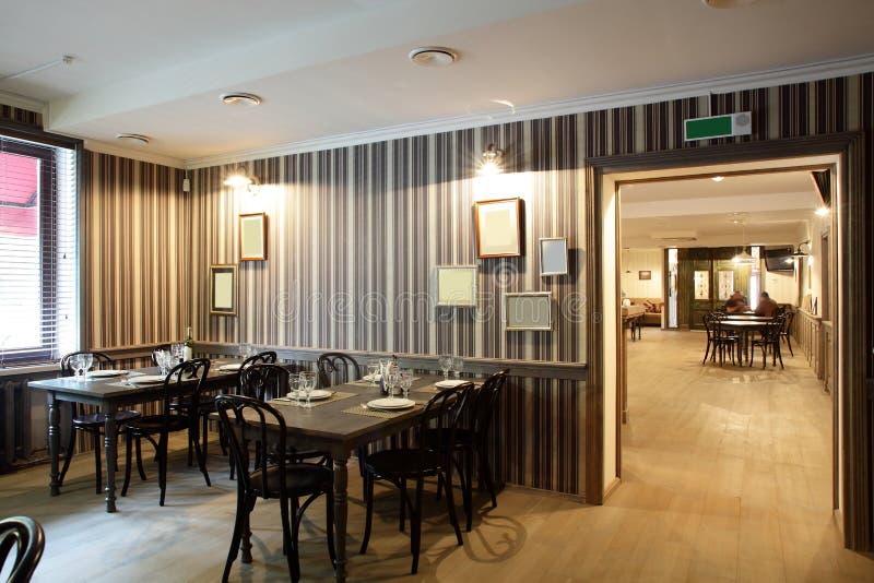 Luxury Restaurant in European Style Stock Image - Image of design ...