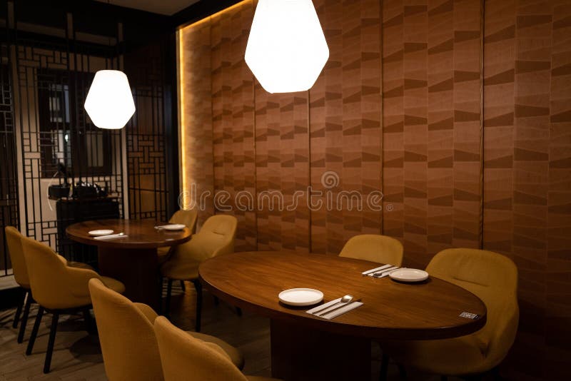 Luxury Restaurant Interior Dining Setup Stock Photo - Image of korean ...