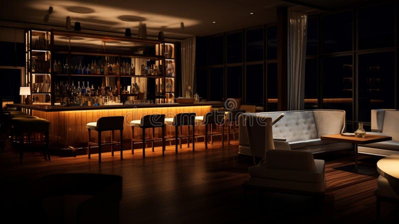 Luxury Restaurant Interior at Night Restaurant, Bar Drink Establishment ...