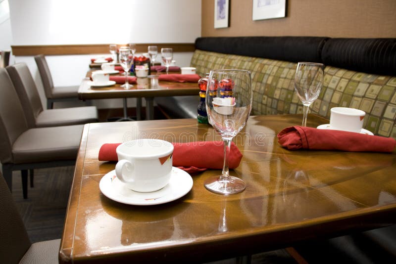 Luxury Restaurant with Nice Table Settings Stock Photo - Image of ...