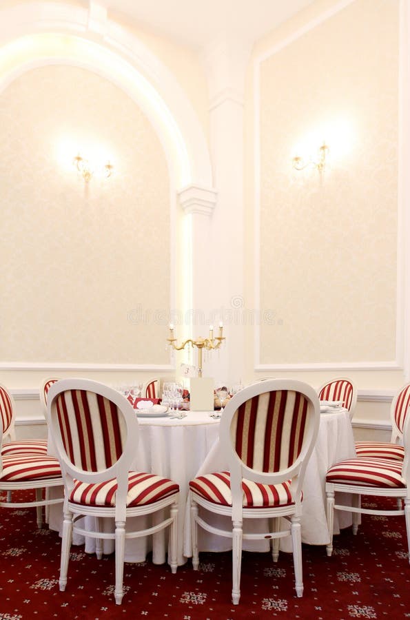 Luxury Restaurant Table and Chairs Stock Image - Image of style, table ...