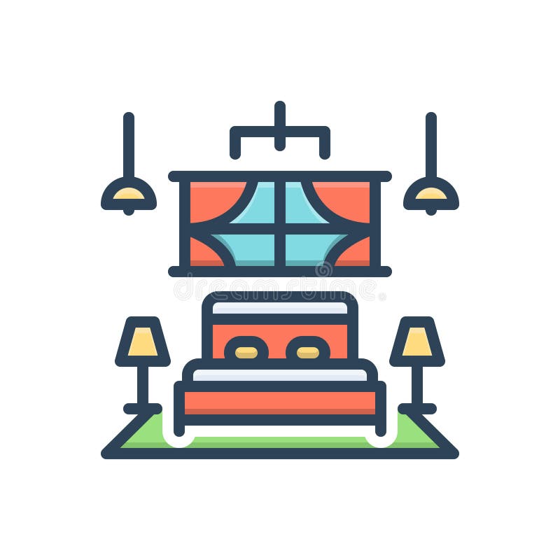 Color Illustration Icon for Luxury Room, Luxury and Home Stock Vector ...