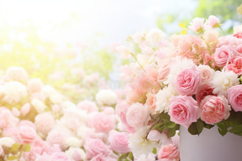 Luxury Roses Background. Generative Ai Stock Illustration ...