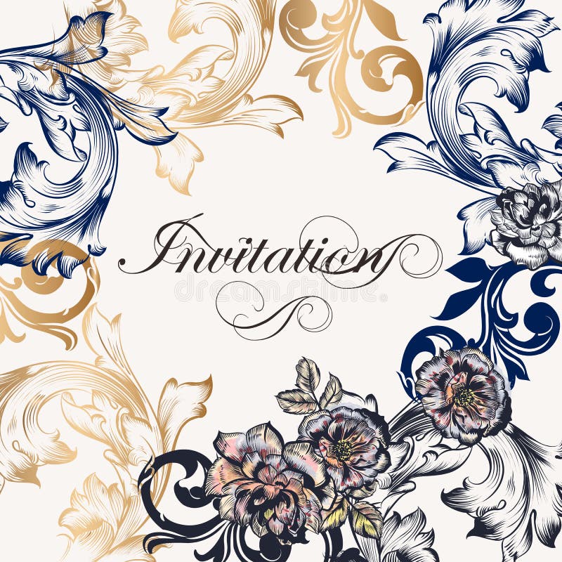 Luxury Royal Invitation Card for Design Stock Vector - Illustration of ...