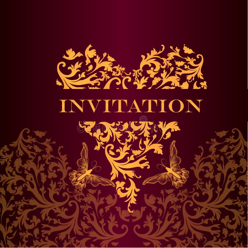 Luxury Royal Invitation Card for Design Stock Vector - Illustration of ...