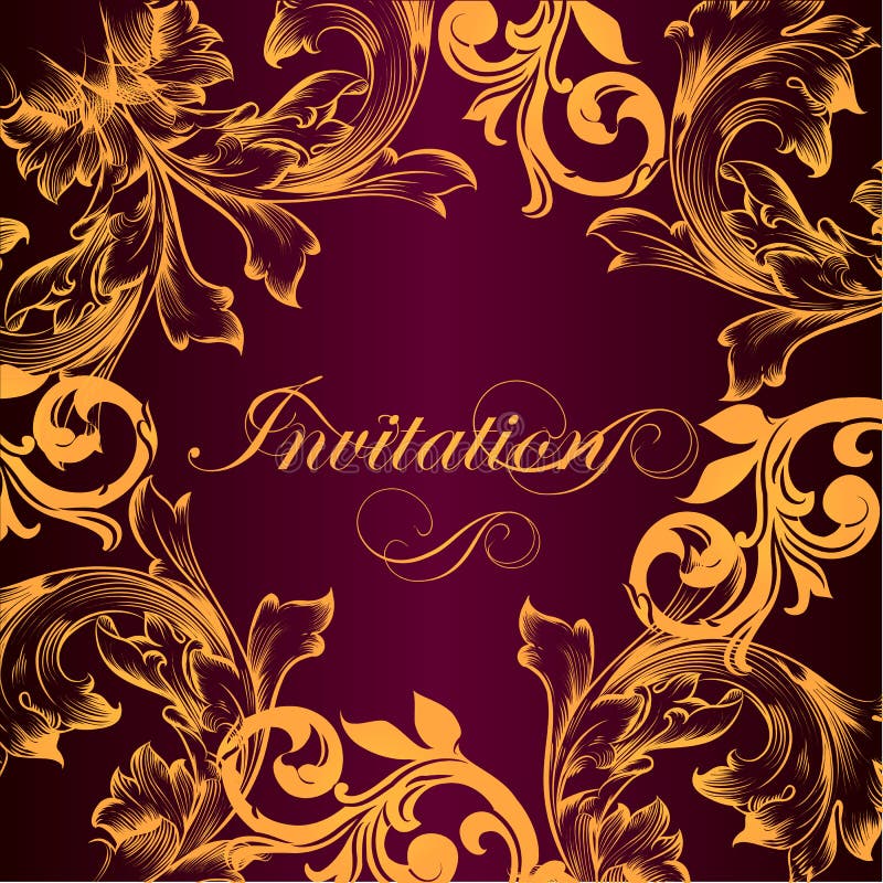 Luxury Royal Invitation Card for Design Stock Vector - Illustration of ...