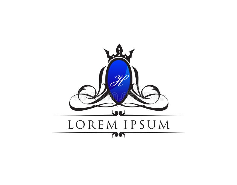 Luxury Royal King H Letter Classy Logo Template Stock Vector ...