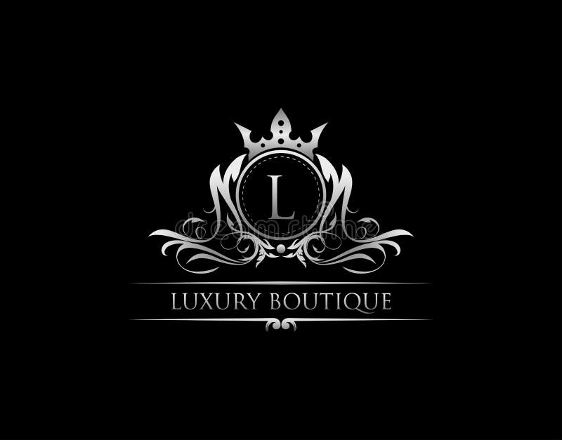 Luxury Royal King L Letter Crest Silver Logo Template Stock Vector ...