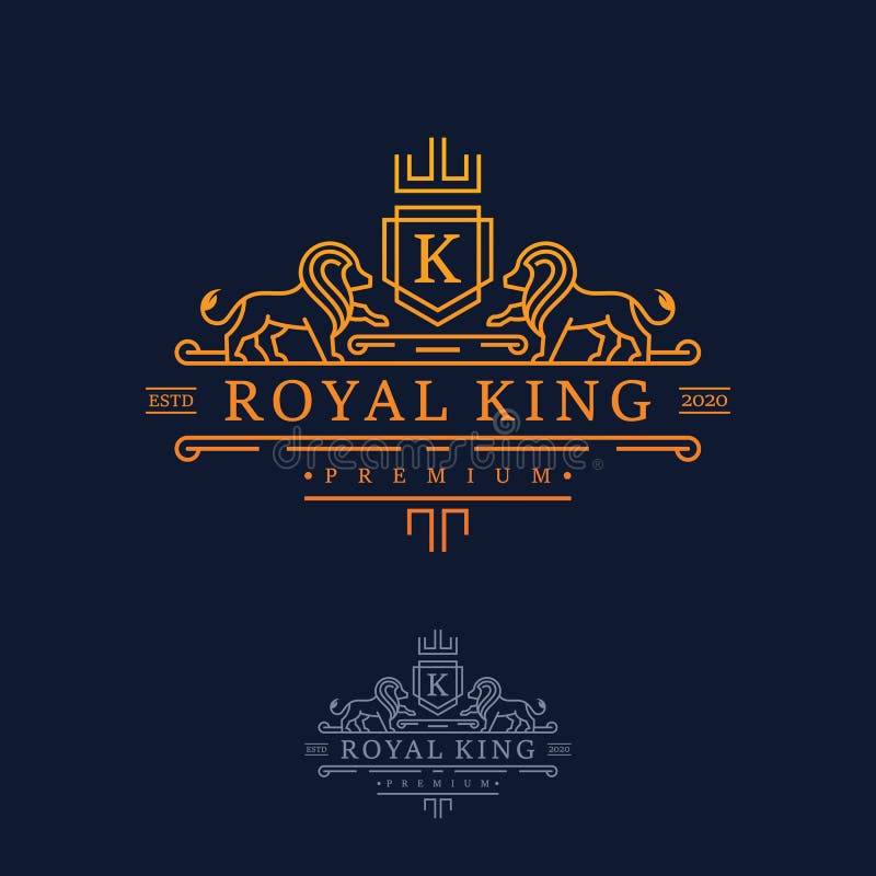 Luxury Royal Lion King Logo Design Inspiration Stock Vector ...