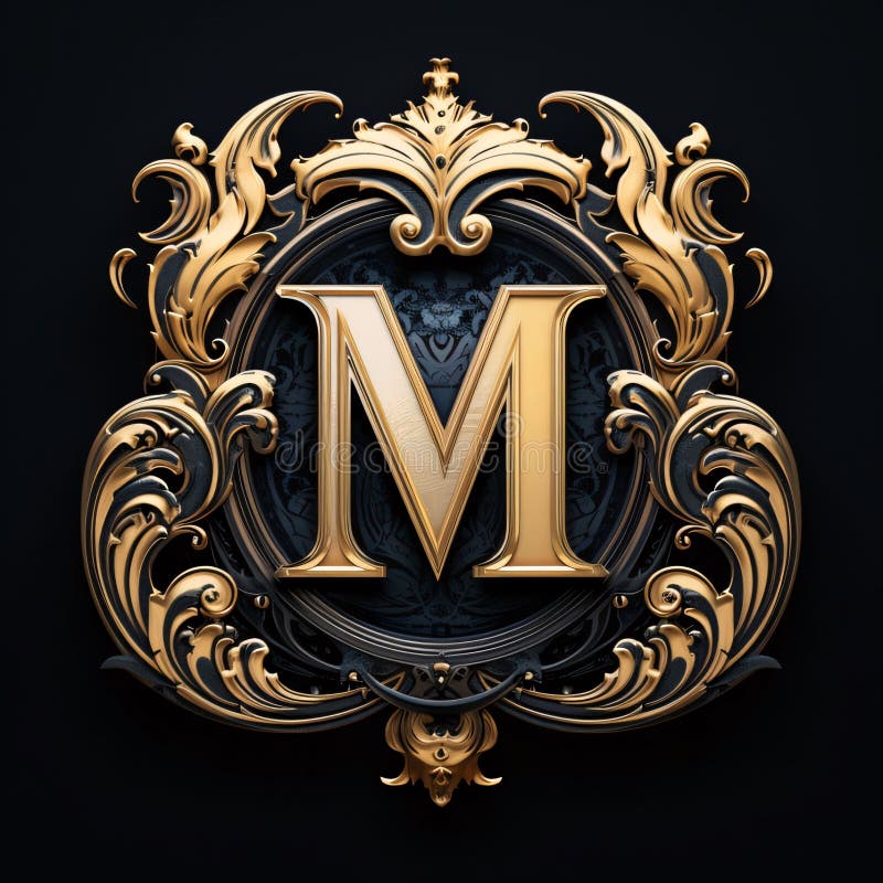 Luxury Royal Monogram. Letter M Stock Illustration - Illustration of ...