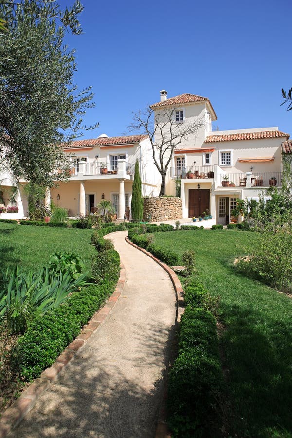 Luxury Rustic Hotel and Swimming Pool Stock Photo - Image of property ...