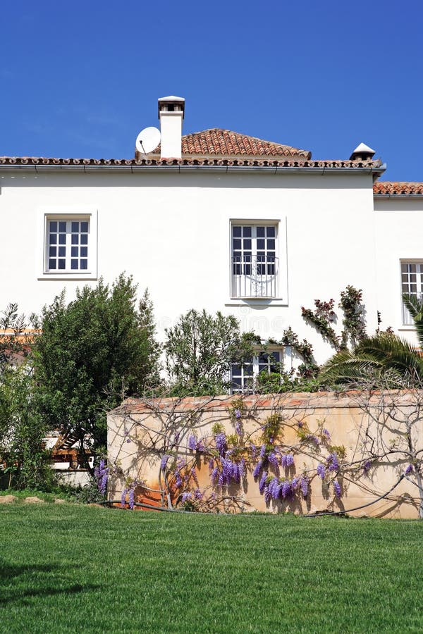 Luxury Rustic Hotel in Countryside Stock Image - Image of path ...