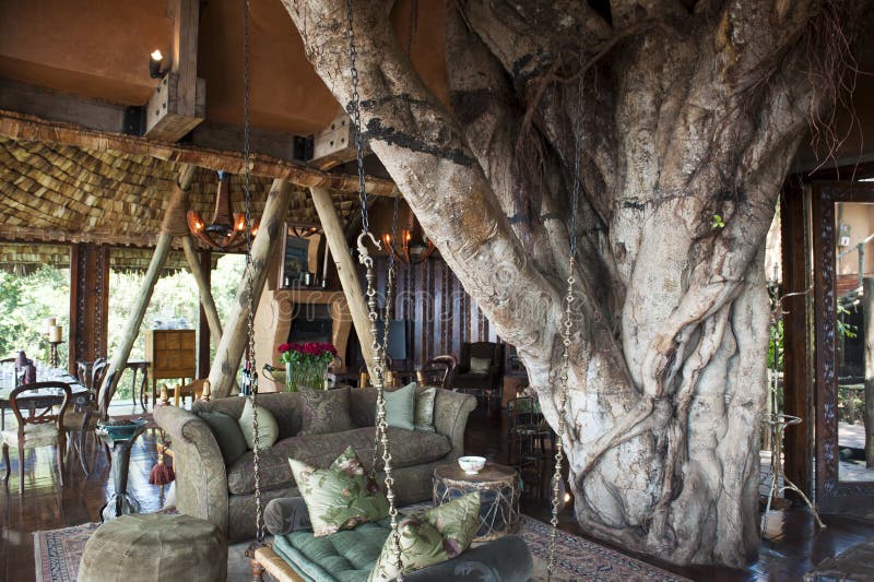 Luxury Safari Hotel in Africa, Ngorongoro Crater Lodge Built Around a ...