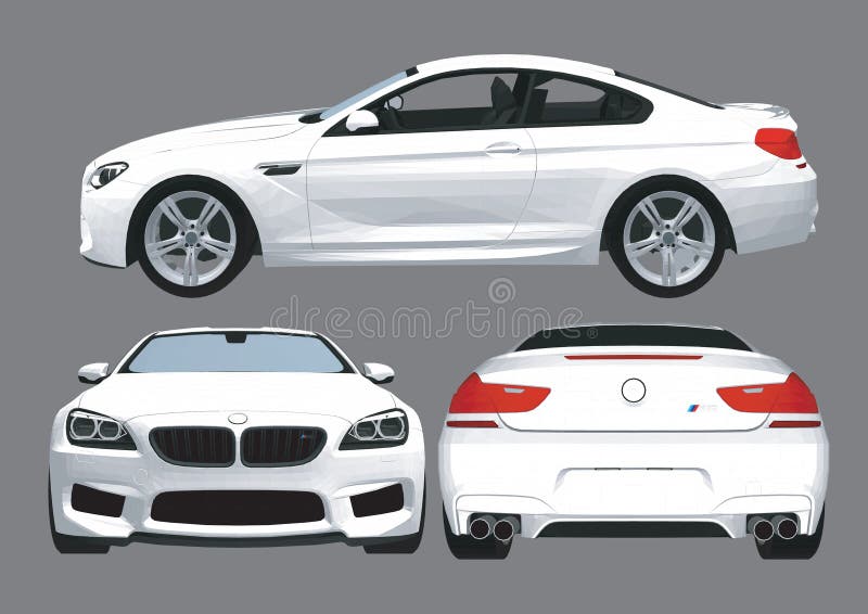 Luxury Sedan Car Isolated. 3D Rendering Stock Vector - Illustration of ...