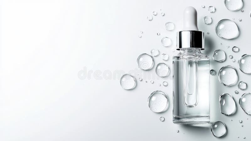 Luxury Serum Dropper Bottle with Liquid Reflection and Glow. Stock ...