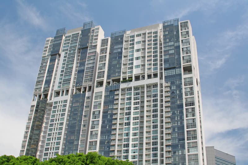 Luxury Service Apartments with Sky Stock Image - Image of cluster ...