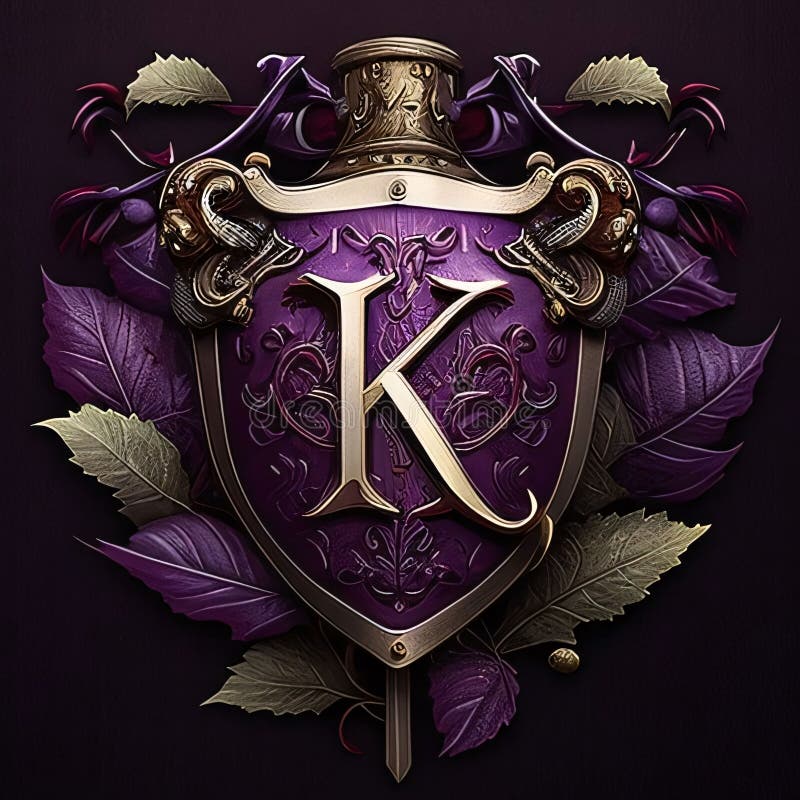 Luxury Shield with Letter K in the Form of a Monogram Stock ...